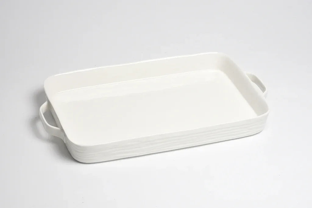 Le Blanc Rectangle Tray With Handles – SBG Home & Design
